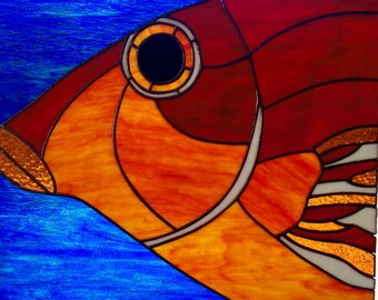 Stained glass koi | Etsy