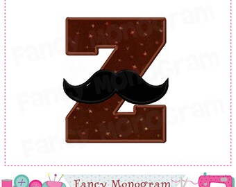 Mustache alphabet | Etsy