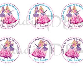 Barbie favor tags | Etsy