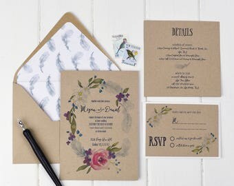 Boho wedding invite | Etsy
