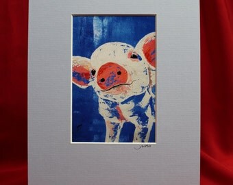 Abstract pig art | Etsy