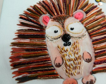 Hedgehog embroidery | Etsy