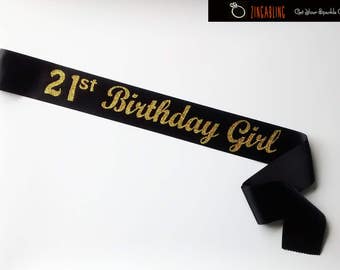 21st birthday sash | Etsy