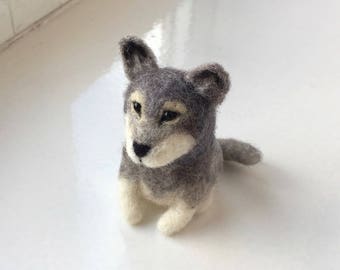 Needle felted wolf | Etsy
