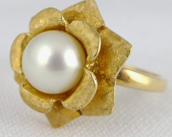 Vintage pearl ring | Etsy