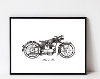 Motorcycle printable | Etsy