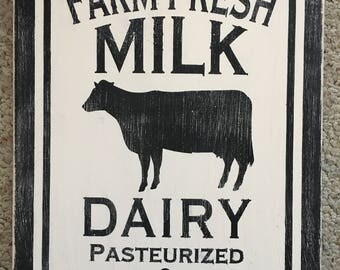 Milk sign | Etsy