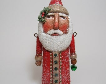 Paper mache santa | Etsy