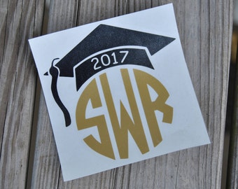 Graduation cap decal | Etsy