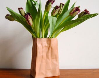 Paper bag vase | Etsy