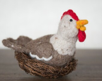 Needle felt chicken | Etsy