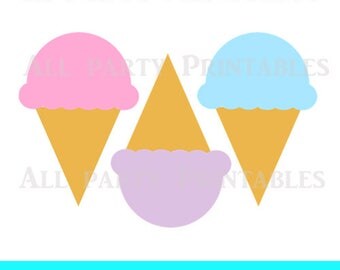 Ice cream cutout | Etsy