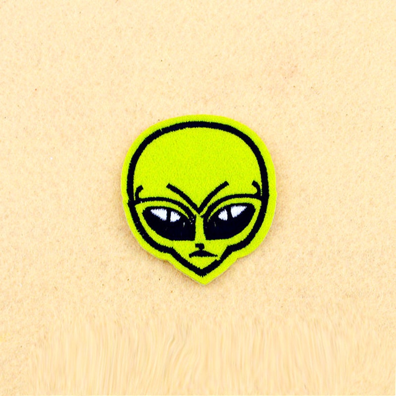 Alien patch- Iron on patch -Sew On patch - Embroidered Patch (Size 5 ...