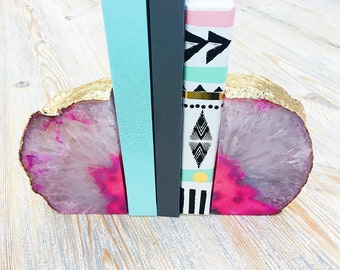 Agate bookends | Etsy