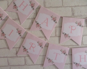 Shabby chic bunting | Etsy