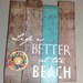 Beach Sign Bulletin Board Note Board Outdoor Decor Coastal