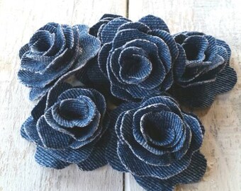 Denim flower | Etsy