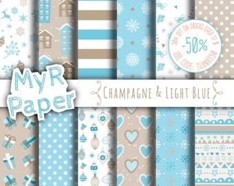 Christmas Digital Paper Pack Seamless Pattern Seasonal