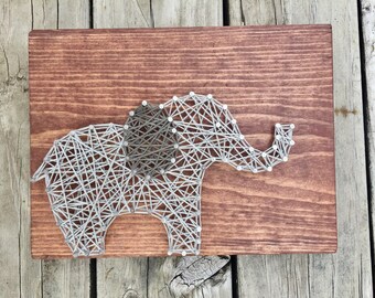 Elephant string art | Etsy