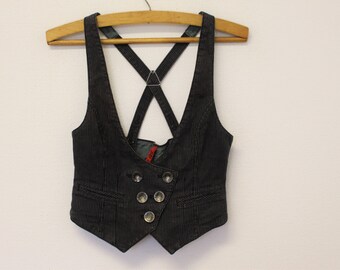 Cropped waistcoat | Etsy