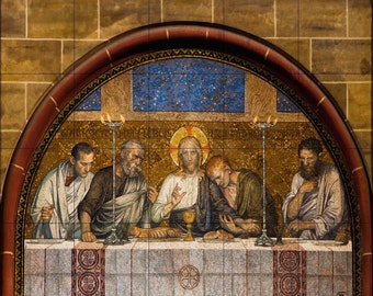 Religious tile mural | Etsy