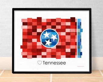 Tennessee state flag | Etsy