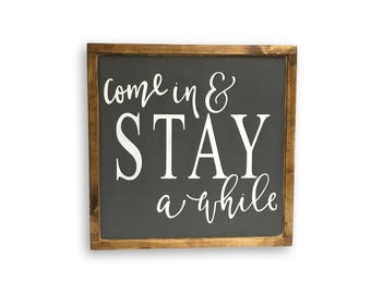 Stay a while | Etsy