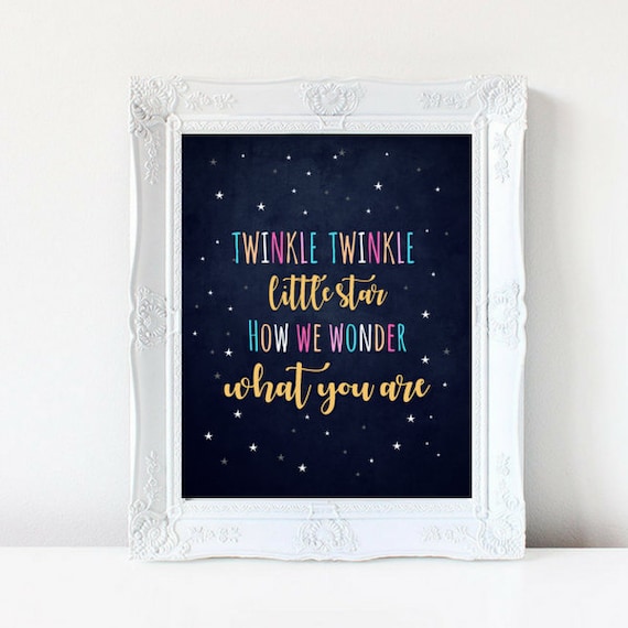 Twinkle Twinkle Little Star How We Wonder What You are