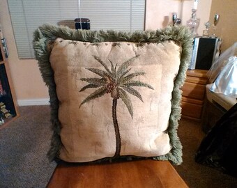 Palm tree pillow | Etsy