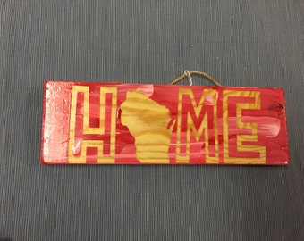 Wisconsin home sign | Etsy