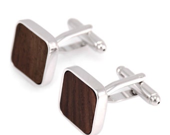 Wooden cufflinks | Etsy