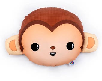 Monkey pillow | Etsy