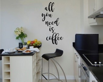 Coffee wall decal | Etsy