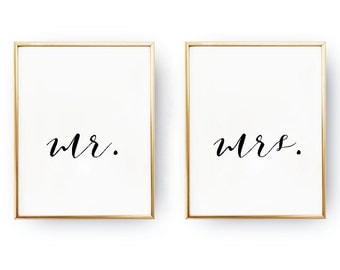 Mr and mrs printable | Etsy