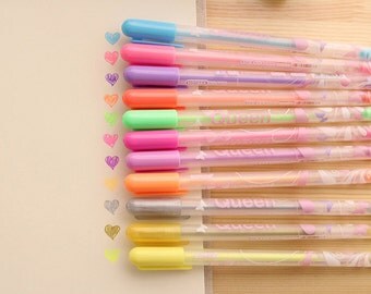 10 colors pen set rainbow colors pen Ten colors gel pens