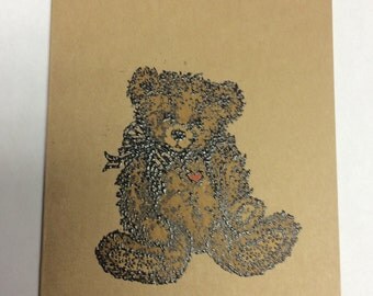 Teddy bear card | Etsy