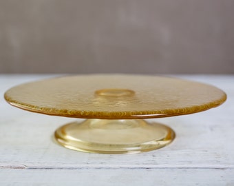 Yellow cake stand | Etsy