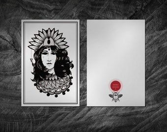 Jesus Tattoo Flash Art Print