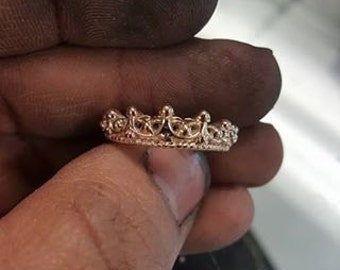 Princess crown ring | Etsy