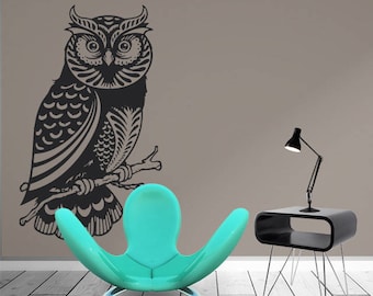 Owl wall decal | Etsy