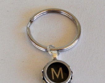 Typewriter key ring | Etsy