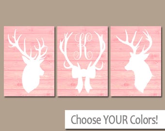 Pink deer head | Etsy