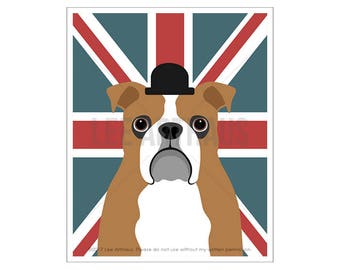 Union jack bulldog | Etsy