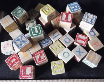 Vintage toy blocks | Etsy