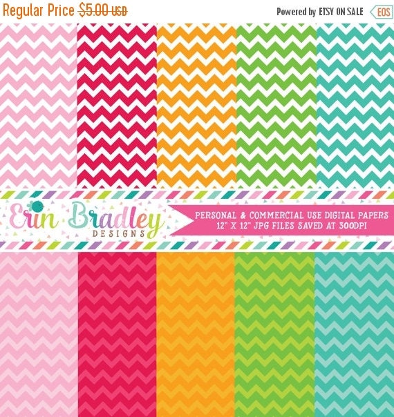 70% OFF SALE Digital Paper Pack Personal and by ErinBradleyDesigns