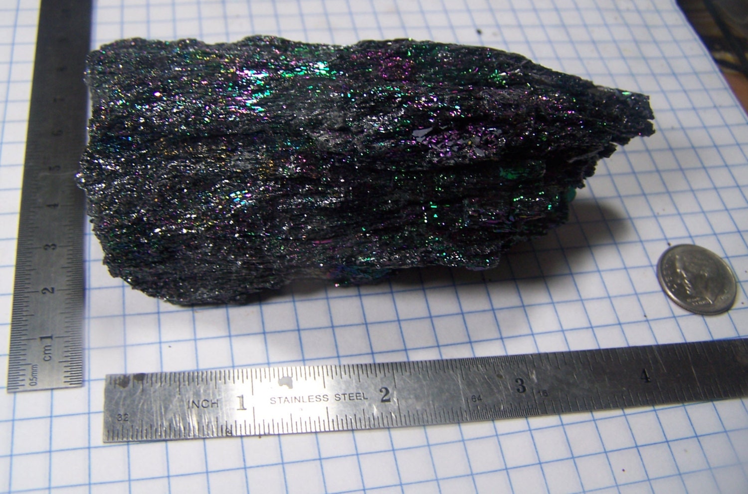 Large Silicon Carbide crystal cluster - Black / Rainbow Carborundum ...