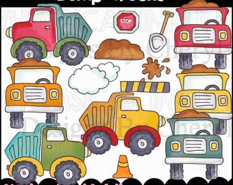 Dump truck clipart | Etsy
