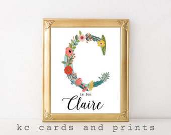 Monogram letter c | Etsy