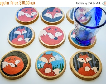 Fox coaster | Etsy