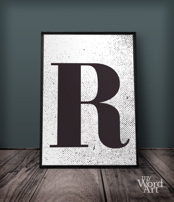 Letter R Print Letter Wall Art Letter Wall Decor Printable